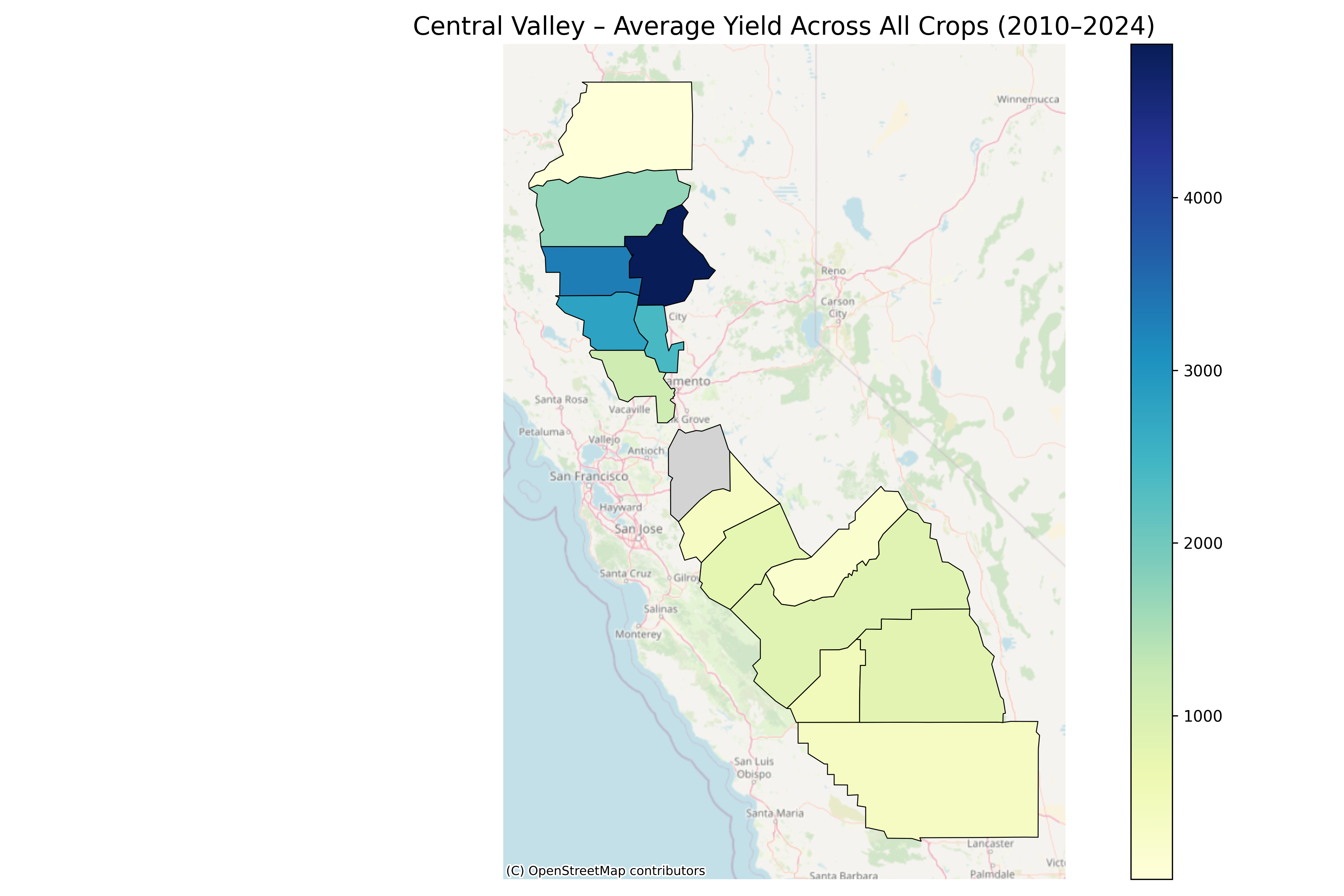 Central Valley Climate & Crop Yield Analysis